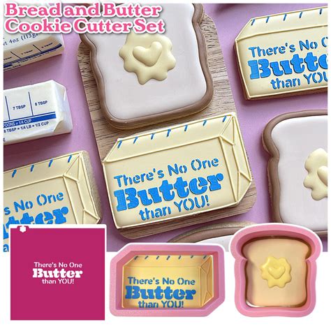 Bread And Butter Cookie Cutter Bundle With Stencil 2 Cutters The