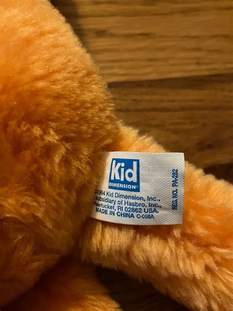 Vintage 1994 Sesame Street Zoe Muppet Orange Hasbro Plush Stuffed