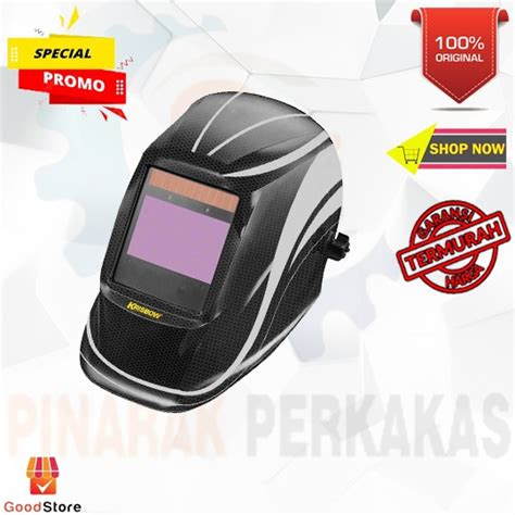 Jual Krisbow 10105719 Helm Las Welding Helmet Auto Dark Wide Lens Shopee Indonesia