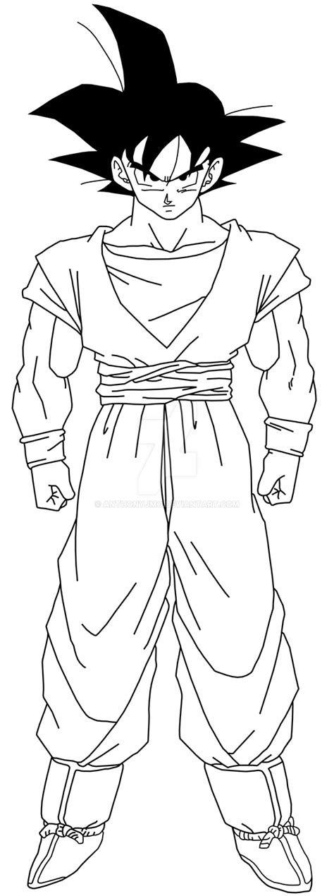 Goku Lineart By Anthonyjmo On Deviantart
