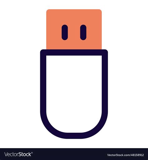 Portable Flash Disc For Data Transmission Vector Image