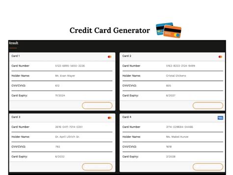 Credit Card Generator Generate Card Numbers For Free
