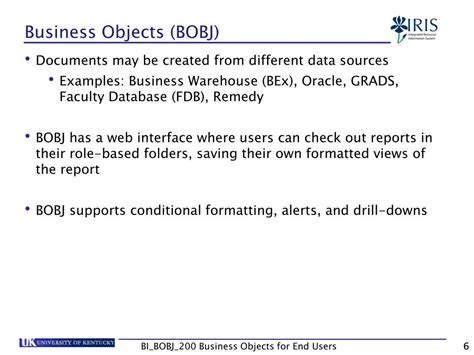 Ppt Business Objects For End Users Bi Bobj 200 Powerpoint Presentation Id 5054241