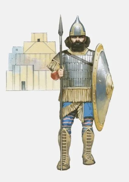 Ancient Assyrian Army Soldiers Assyrian Empire High Resolution Stock