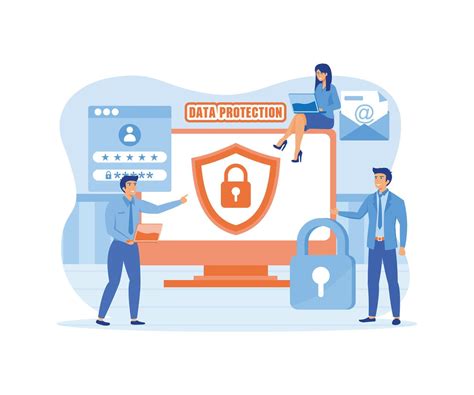 Data Protection Concept Data Security And Privacy And Internet