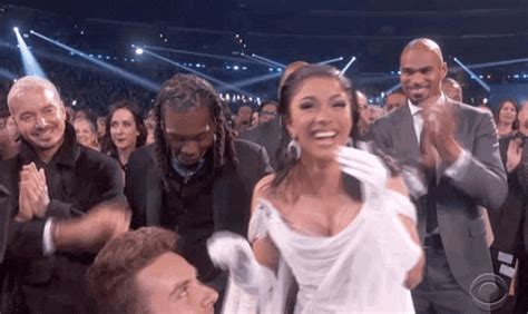 Happy Cardi B  By Recording Academy Grammys Find And Share On Giphy