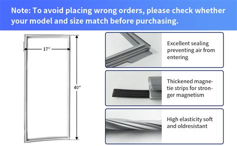 W10830162 Refrigerator Door Gasket Replacement Compatible