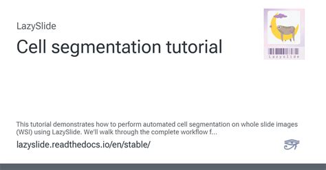 Cell Segmentation Tutorial — Lazyslide 091 Documentation