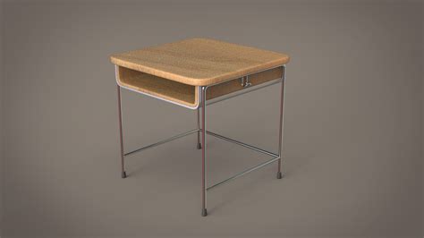 School Desk 3d Model