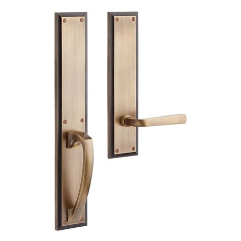 Aurick Solid Brass Entrance Door Set Lever Handle Dummy Left Hand