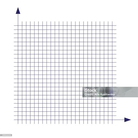 Vetores De Grid Paper Mathematical Graph Cartesian Coordinate System With Xaxis Yaxis Squared