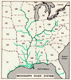 Mississippi River Divides What States