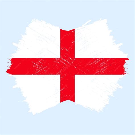 Bandera De Inglaterra Bandera Con Grunge Cepillo Vector Premium