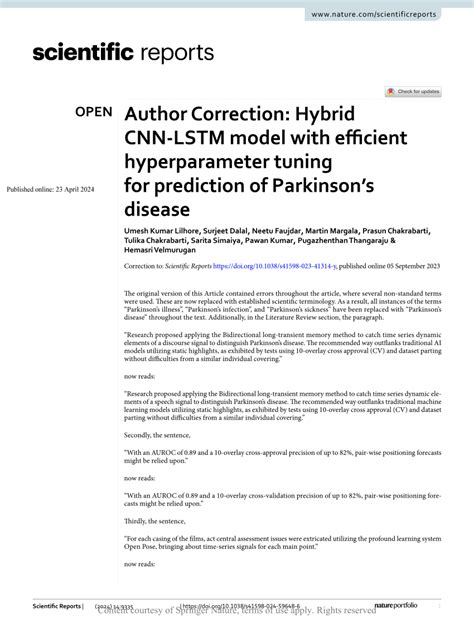 Pdf Author Correction Hybrid Cnn Lstm Model With Efficient
