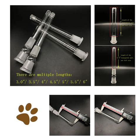 Bulk Order Glass Downstem Diffuser Multiple Lengths 14mm To 14mm 18mm 18mm Malefemale Joint