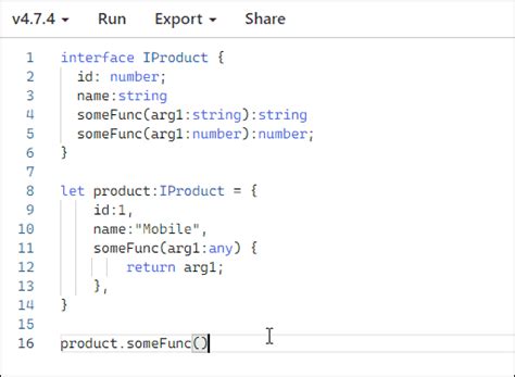 Interface In Typescript Tektutorialshub