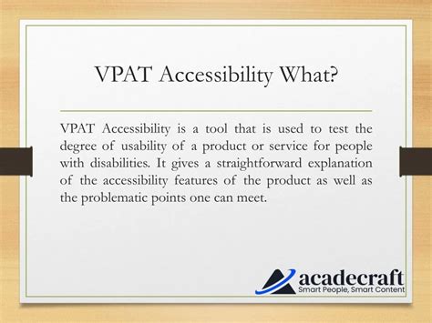 Ppt Understanding Vpat Accessibility Powerpoint Presentation Free