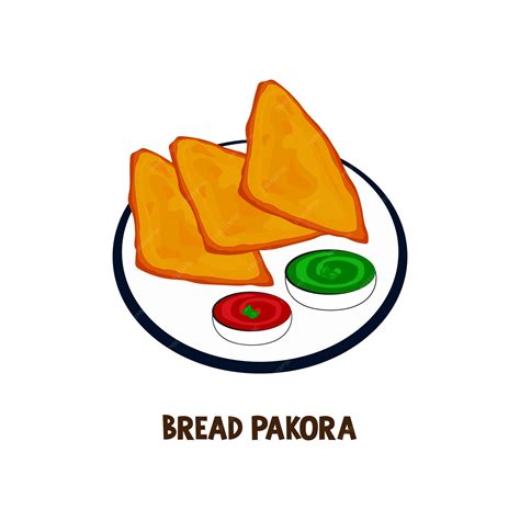 Premium Vector Bread Pakora Food Vector