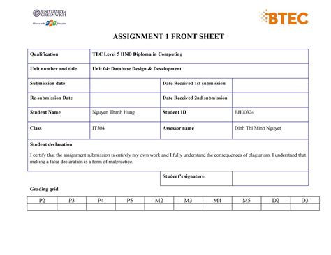 04 ddd assignment 2 frontsheet new assignment 1 front sheet
