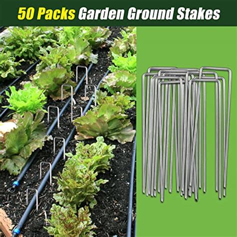 Lot De 101 Piquets De Jardin Robustes De 15 2 Cm 50 Agrafes Paysagères