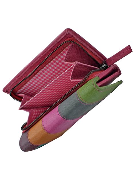 Leren Multicolor Dames Portemonnee Barneys Leather