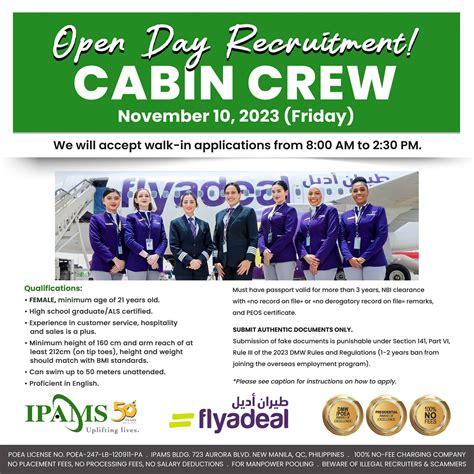 Extended Open Day For Female Cabin Crew For Flyadeal In Saudi Arabia