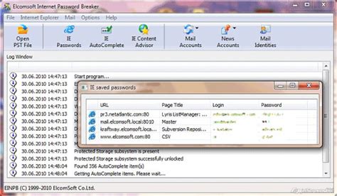Elcomsoft Internet Password Breaker скачать на Windows бесплатно