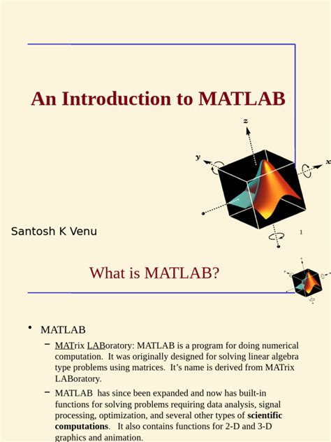 Introduction To Matlab Pdf Matrix Mathematics Matlab