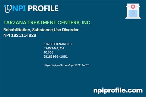 Tarzana Treatment Centers Inc Npi 1821114828 Clinic Center In