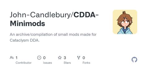 Github John Candleburycdda Minimods An Archivecompilation Of Small Mods Made For Cataclysm Dda