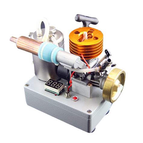 18 Grade Methanol Engine Brass Flywheel Straight Exhaust Pipe Engine