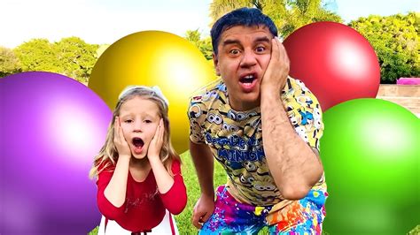 Nastya And Dad Play Fun Outdoor Games Youtube