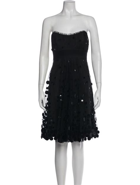 Badgley Mischka Strapless Mini Dress Black Dresses Clothing