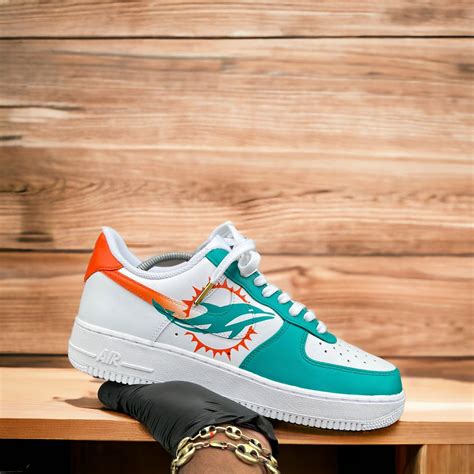 Custom Nike Air Force 1s Miami Dolphin Themed In 2024 Nike Fashion