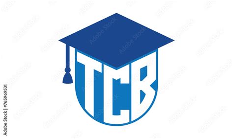 Tcb Initial Letter Academic Logo Design Vector Template School College