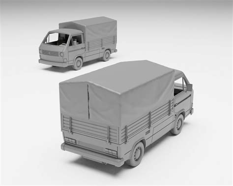 3d File Vw T3 Doka H0 Scale Van Model Kit 🚐・3d Printable Model To Download・cults