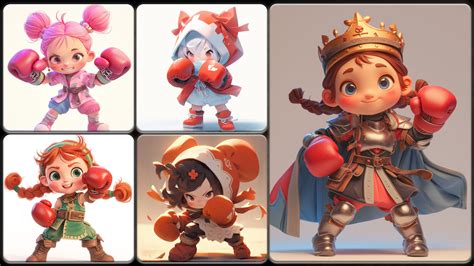 Artstation 200 Female Brawler Cartoon Full Body Reference Pack 4k