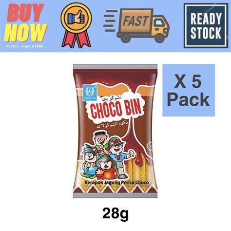 Binbin Corn Choco Bin Choco Bim Keropok Jagung 5 Pack Shopee