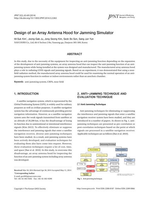 PDF Design Of An Array Antenna Hood For Jamming Simulator Disadvantage An Array Antenna