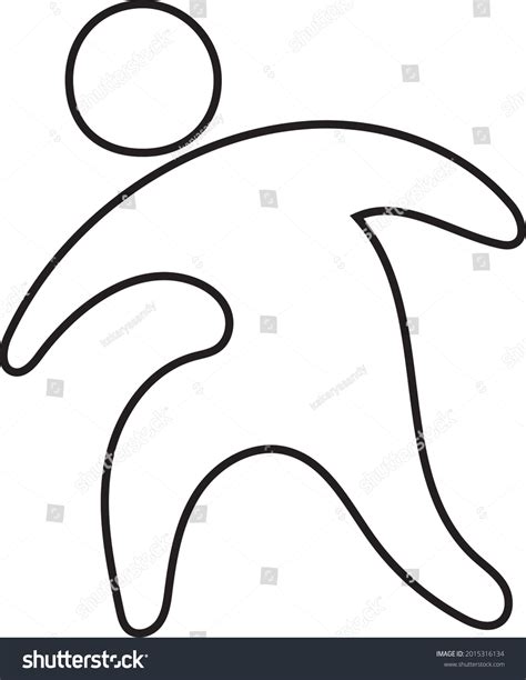 Sneak Crouch Pose Human People Body Stock Vector Royalty Free