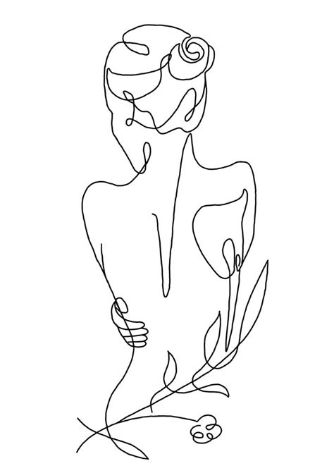 Aesthetic Line Art Entdecke Die Schönheit Der Einfachheit Single