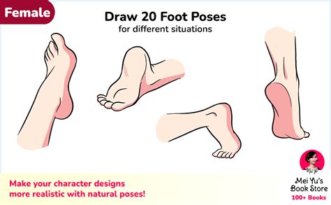 Draw 1 Foot In 20 Poses Female Learn How To Draw For Anime Manga