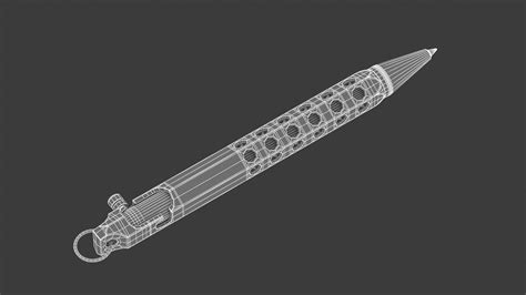 Six Edge Solid Brass Pen 3d Model By Frezzy