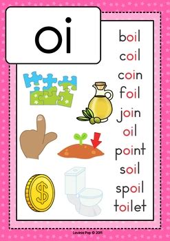 Digraph Vowel Team Oi Phonics Word Work {multiple Phonograms} By