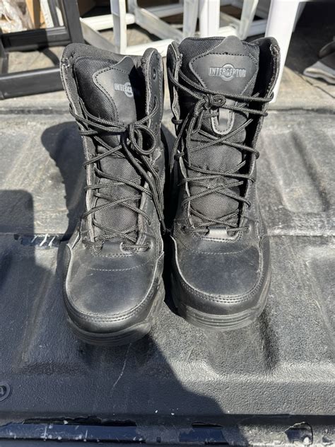 Interceptor Mens Black Boot Tactical Safety Boots Si Gem