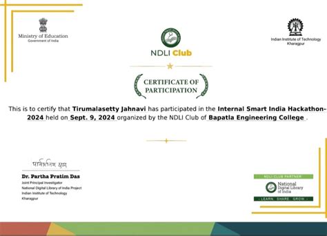 Tirumalasetty Jahnavi On Linkedin Sih Smartindiahackathon Ndli