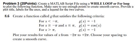 Solved Problem 3 25Points Create A MATLAB Script File Chegg Com