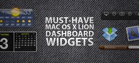 12 Must Have Mac Os X Lion Dashboard Widgets