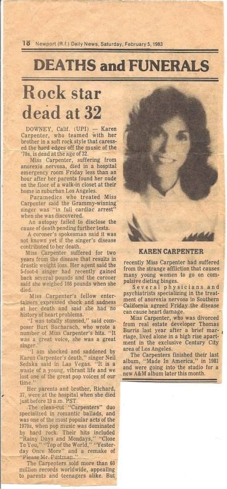 Karen Carpenter Autopsy Photos