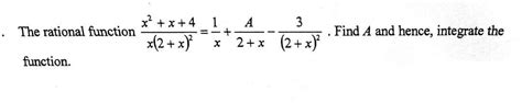 Solved The Rational Function X2x2x2x4x12xa−2x23